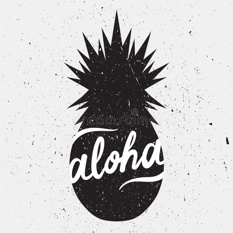 Aloha Black White Stock Illustrations – 5,875 Aloha Black White Stock ...