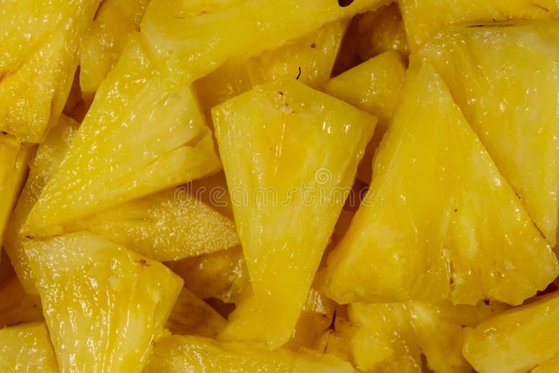 Background of Pineapple Slices Stock Image - Image of group, detail ...
