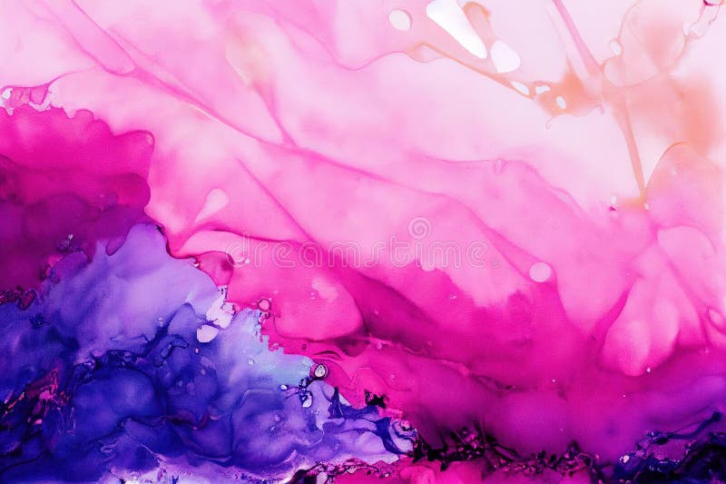 Background with Pink and Blue Watercolor Stains and Splashes Stock ...