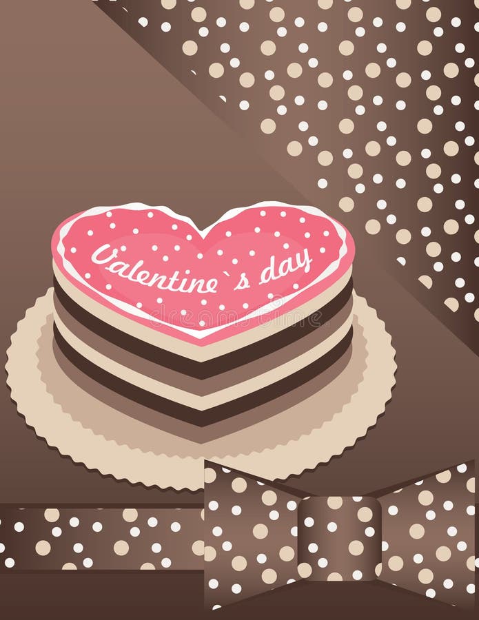 Background with Pink cake stock vector. Illustration of dessert - 22867834