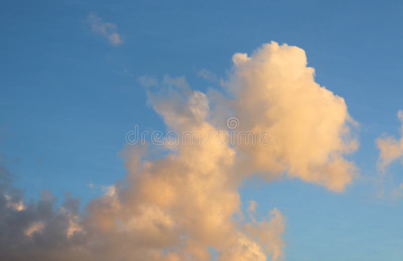 Background Pink Clouds Float Across the Sky Stock Image - Image of ...