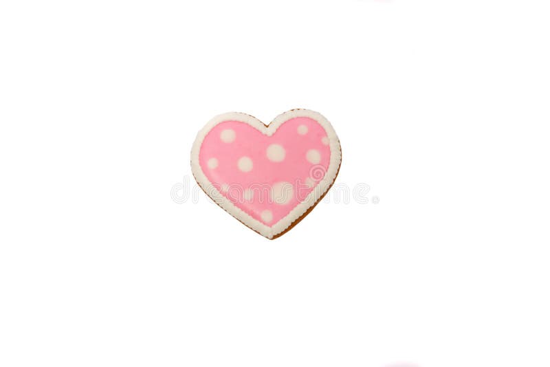 Background from Pink Cookie Heart Shaped with Different Patterns ...