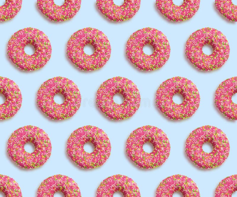 Background of Pink Donuts Stock Photo Stock Photo - Image of flower ...