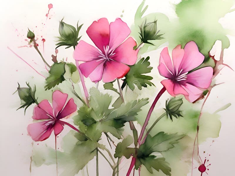 Background with Pink Flowers Stock Illustration - Illustration of ...