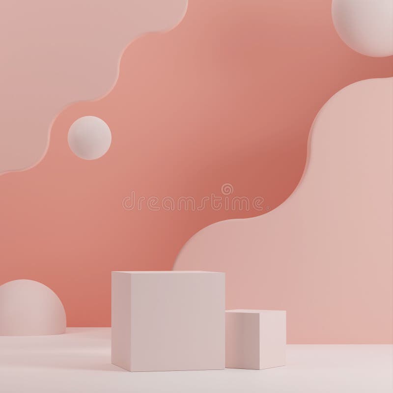 Background in Pink Shades with Curves, Squares, and Floating Circles ... Background in Pink Shades with Curves, Squares, and Floating Circles ...