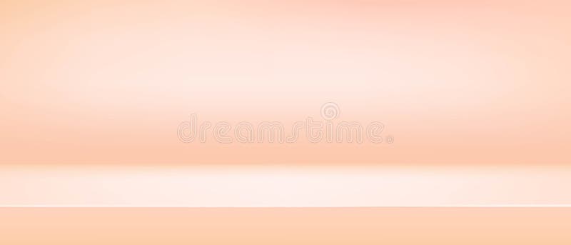 Background Pink Shelf Studio, Pastel Peach Space Room Tabletop, Vector ...