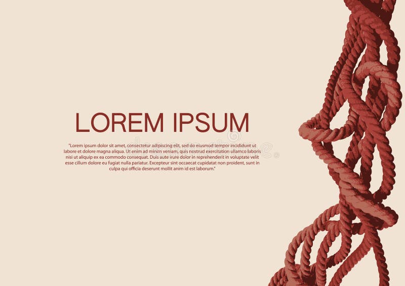 Background with Place for Text and a Tangled Rope Stock Vector ...