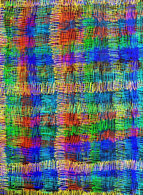 A Background of a Plaid Pattern Made by Scribbles. Stock Photo - Image ...