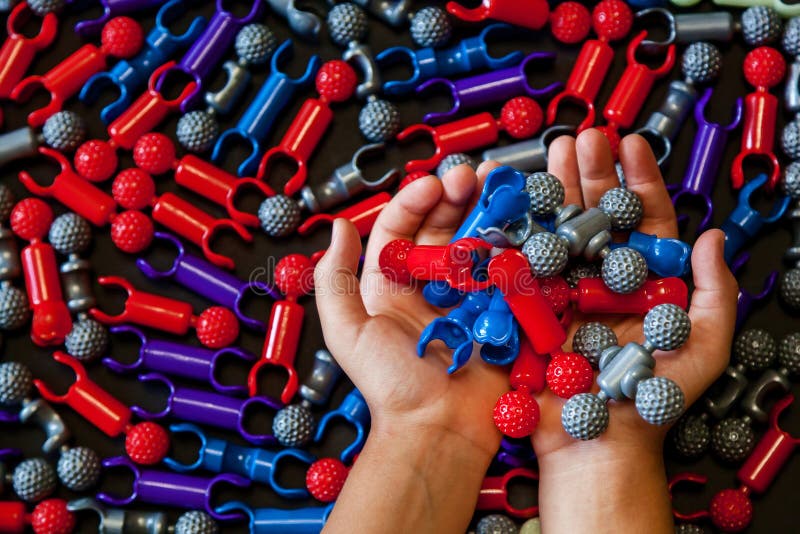 Background of Plastic Constructor Elements Stock Image - Image of color ...