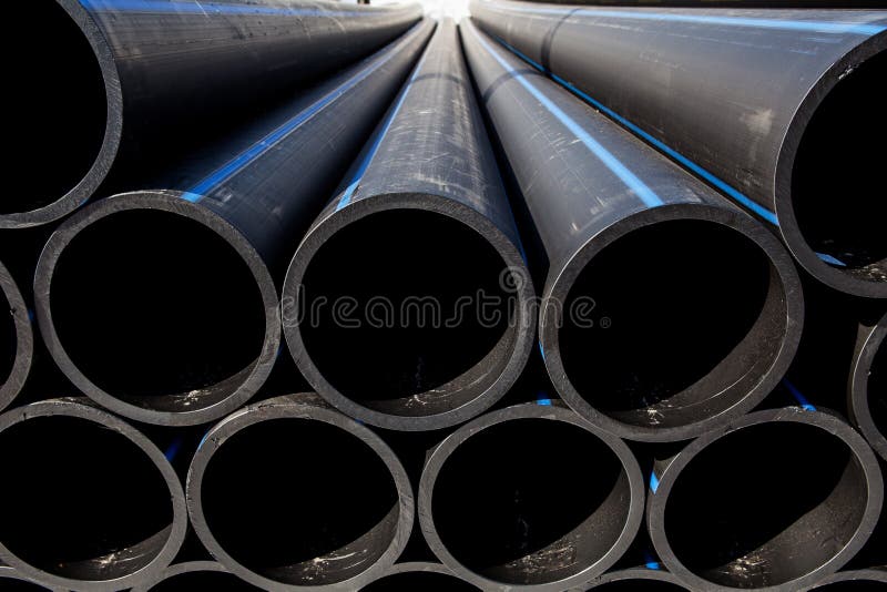 Background of Plastic Pipes Stock Photo - Image of drainage, drain ...