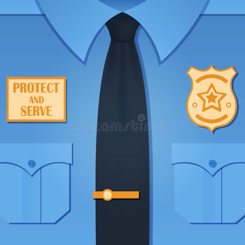 Background with Police Officer Uniform Stock Vector - Illustration of ...