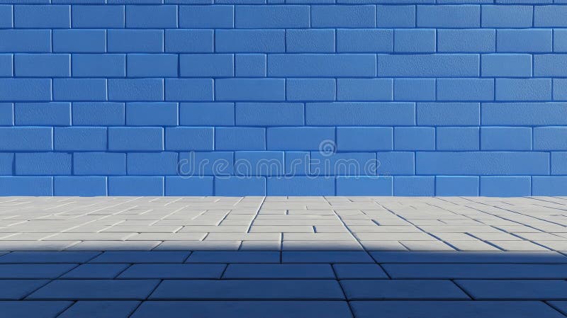 The Background is Polished, Blue with Tiles. the Wallpaper is ...
