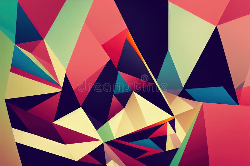 Background of Polygonal Colored Shapes, Flat 2D Graphics. Stock ...
