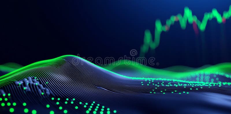 Background with Polygonal Diagram Grids on Dark Background. Analytics ...