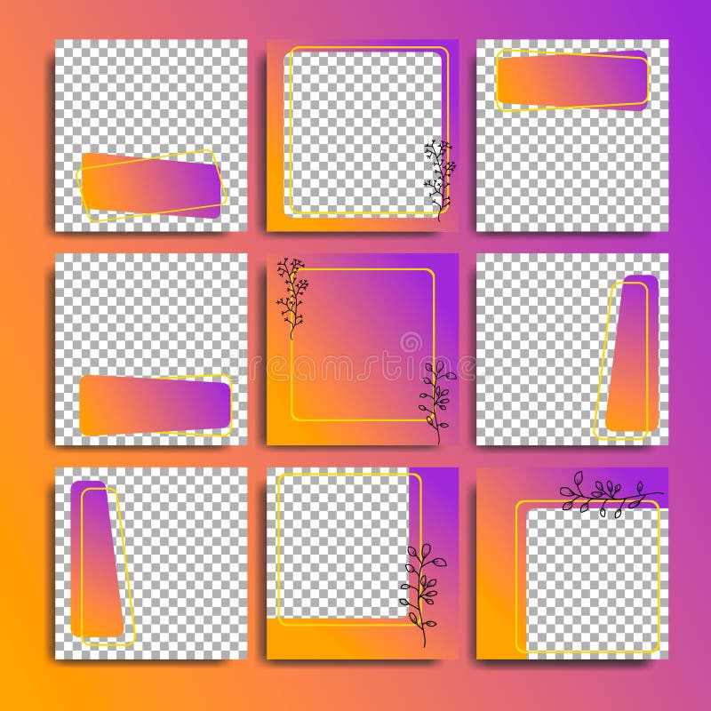 Background Post for Instagram in Colors in Gradient Instagram Stock ...