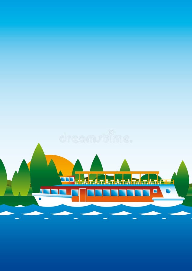 Background Poster with Boat Stock Vector - Illustration of play ...