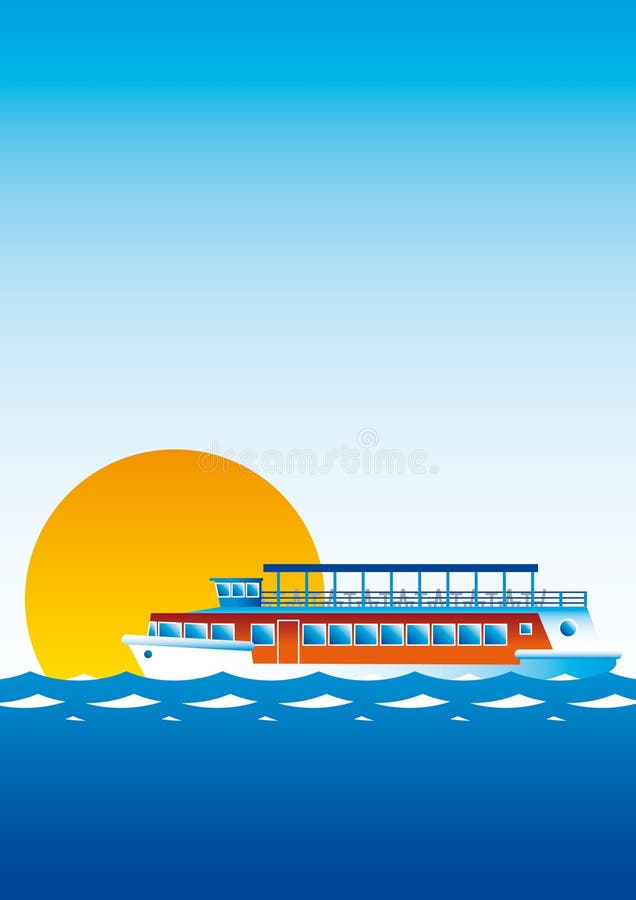 Background Poster with Boat Stock Vector - Illustration of greeting ...
