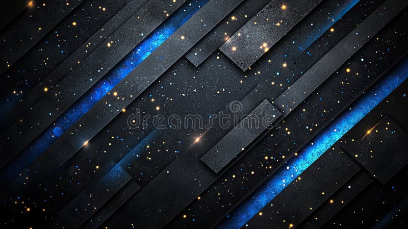 Background Poster Header with Dark Black Background and Blue Abstract ...
