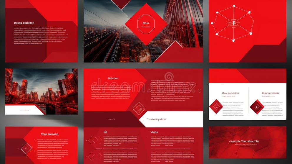 Background Powerpoint Template Red Stock Illustration - Illustration of ...