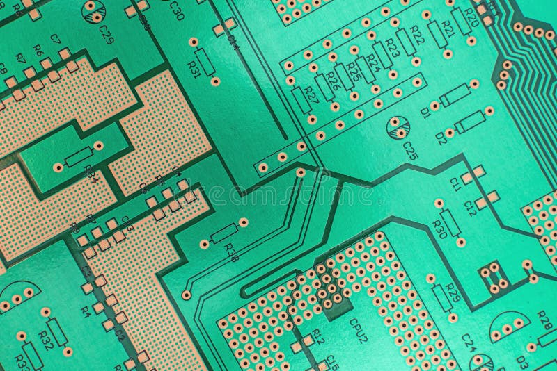 Background of Printed Circuit Board without Chips and Components Stock ...