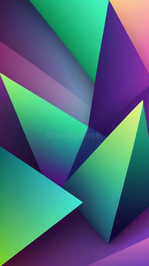 Background from Prism Shapes and Green Stock Image - Image of modern ...