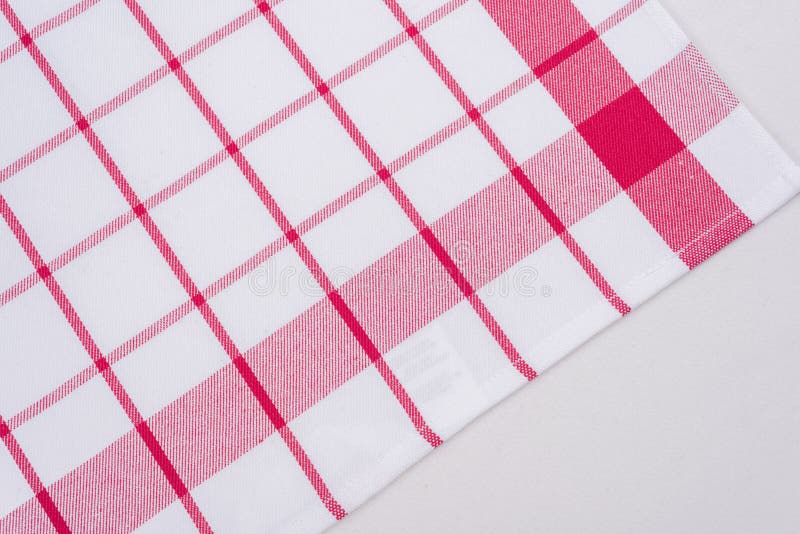 Background for Product. Checked Tablecloth in a Red and White Cage on ...