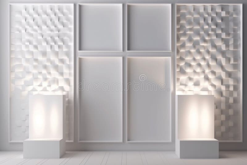 Background for Product Placement or Presentation with Decorative White ...