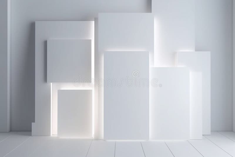 Background for Product Placement or Presentation with Decorative White ...