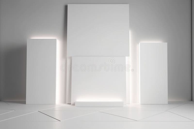 Background for Product Placement or Presentation with Decorative White ...