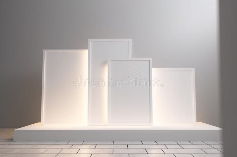 Background for Product Placement or Presentation with Decorative White ...