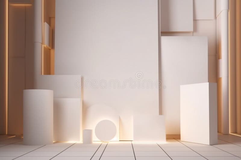 Background for Product Placement or Presentation with Decorative White ...