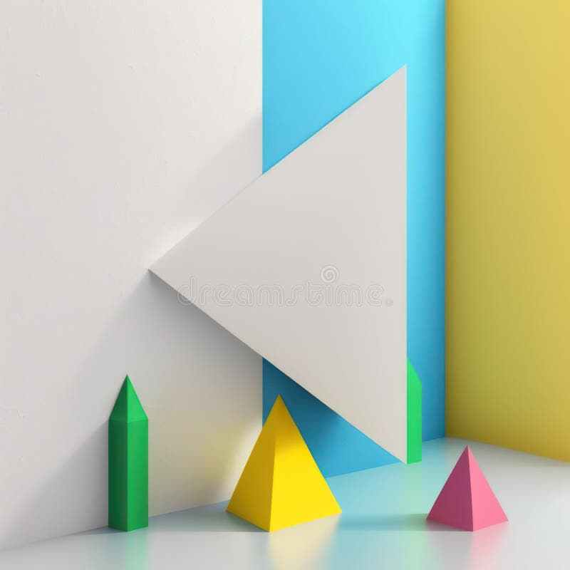 Background for Product Presentation, Colorful, Triangular Prism with ...
