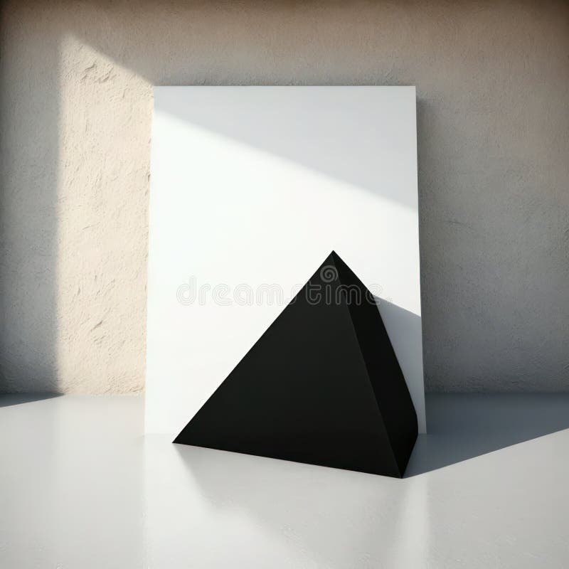 Background for Product Presentation, Glossy Black Trapezoid with ...
