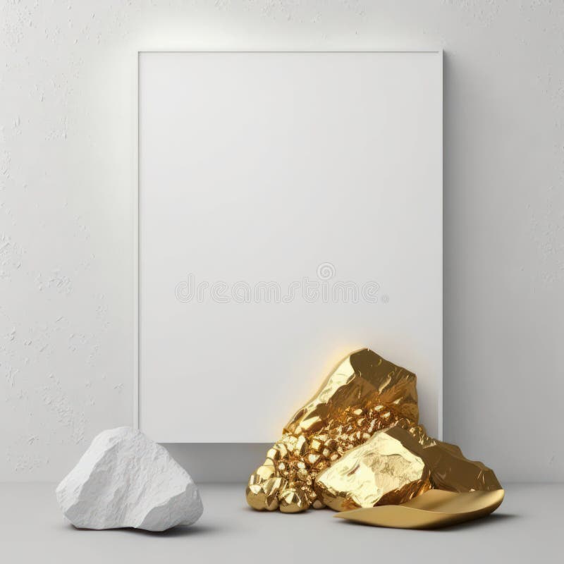 Background for Product Presentation, Gold Dust and Rocks AI Generation ...