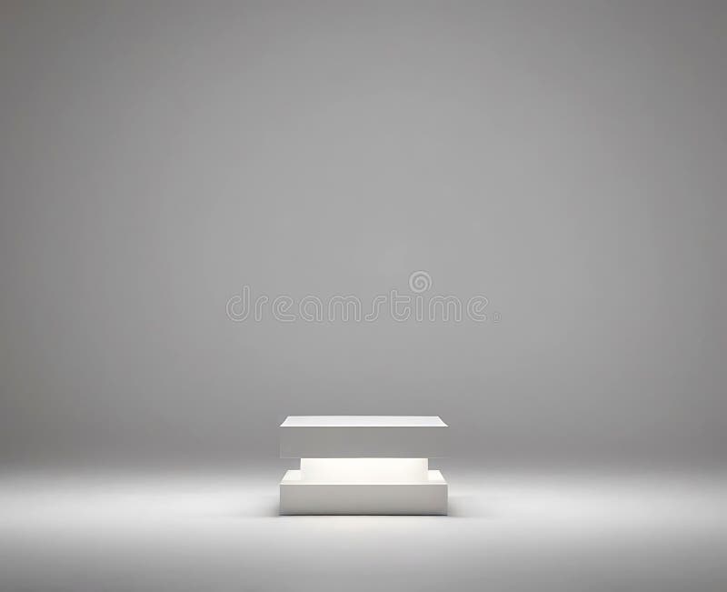 Background for Product Presentation - Rectangular White Podium with ...