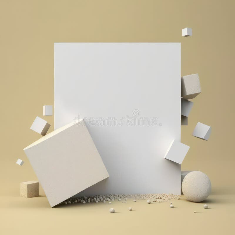 Background for Product Presentation, Sand and Cubes AI Generation Stock ...