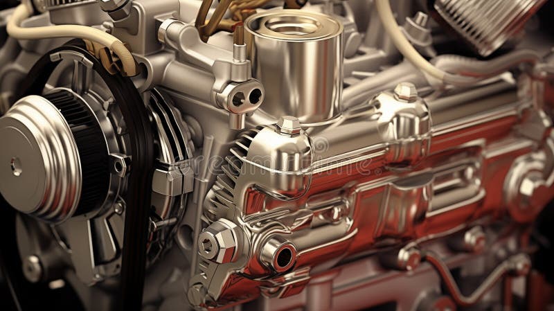 Background Showcasing a Four-stroke Engine in Detail.AI Generated Stock ...