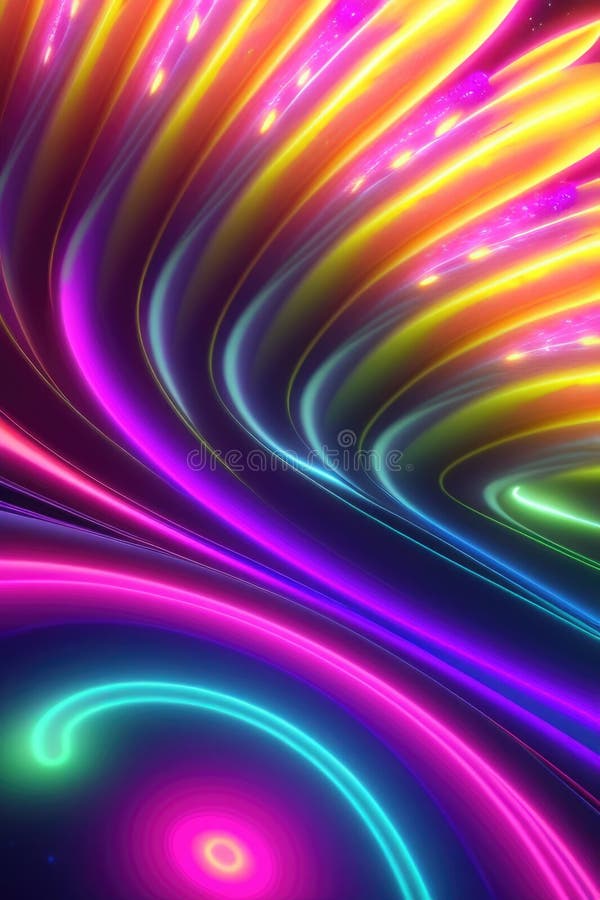 Background with Psychedelic Plumes of Radiant Vibrance. Generative AI ...