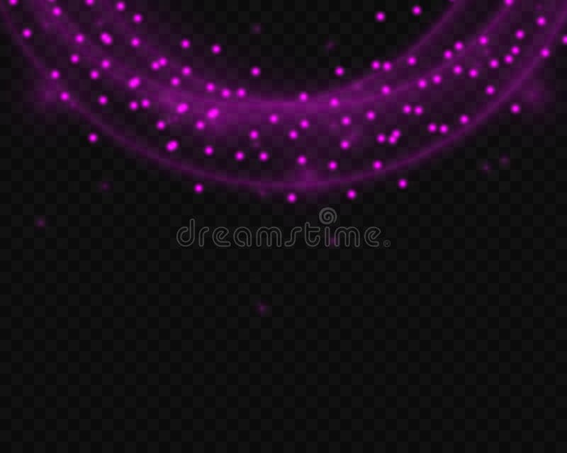 Background of Purple Dust Particles with Light Stock Illustration ...