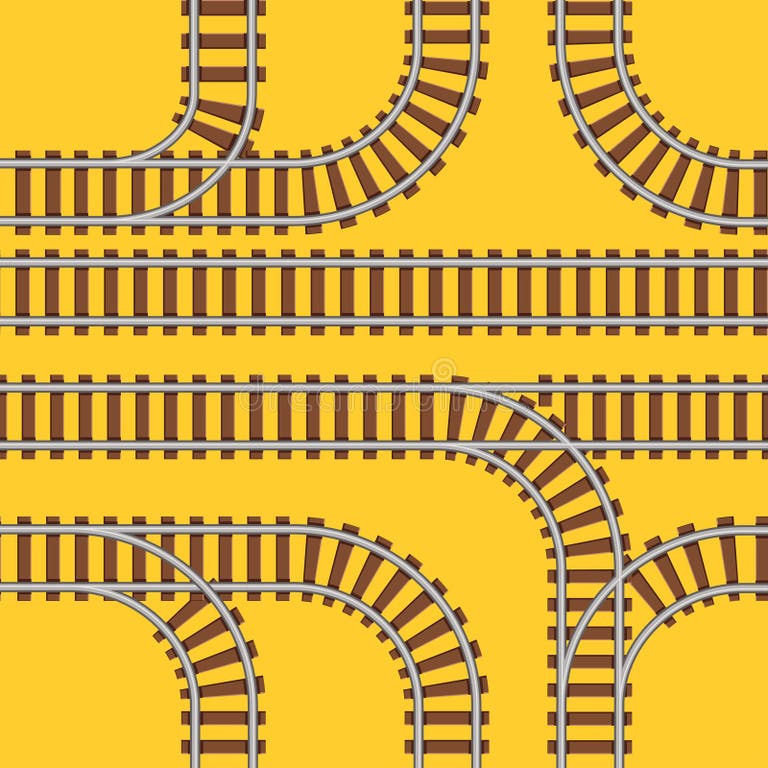 Train Tracks Pattern Stock Illustrations – 1,286 Train Tracks Pattern ...