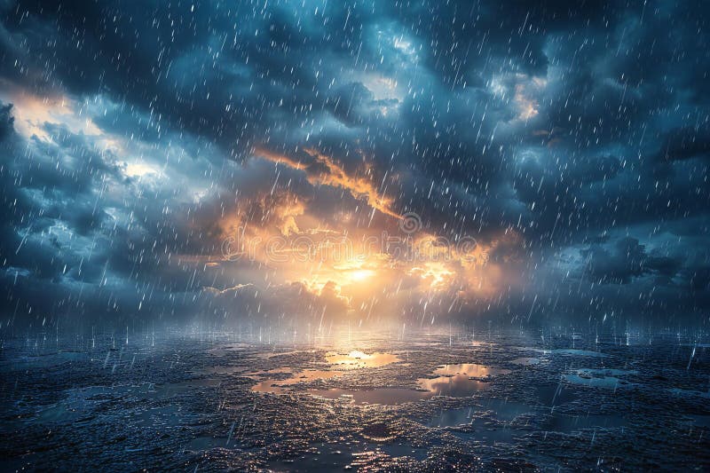 Background of Rain Falling Down, Heavy Storm, Grey Sky, High Resolution ...