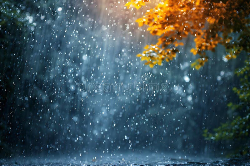 Background of Rain Falling Down, Heavy Storm, Grey Sky, High Resolution ...