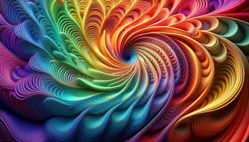 Background with Rainbow Colored Spirals Stock Illustration ...