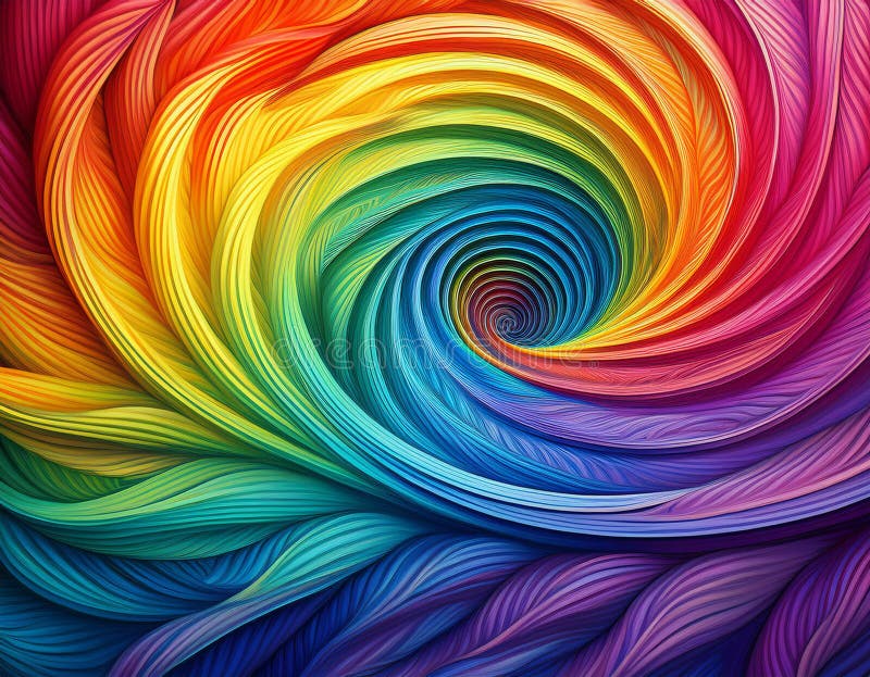 Background with Rainbow Colored Spirals Stock Illustration ...