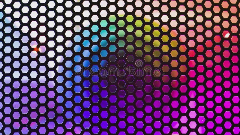 Rainbow Color Changing Behind Hexagon Pattern Stock Video - Video of ...