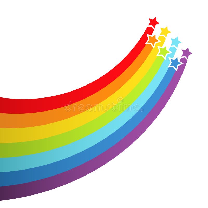 Background with Rainbow Stars Stock Vector - Illustration of abstract ...