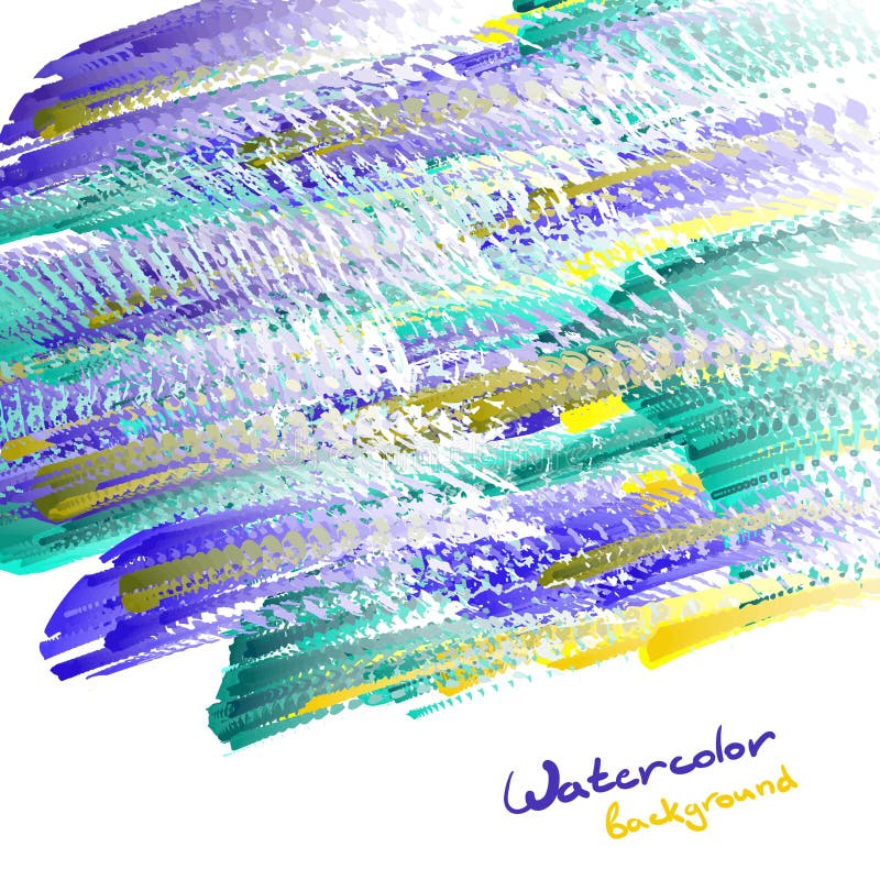 Background of Random Brush Strokes with Texture Blue Watercolor Stock ...