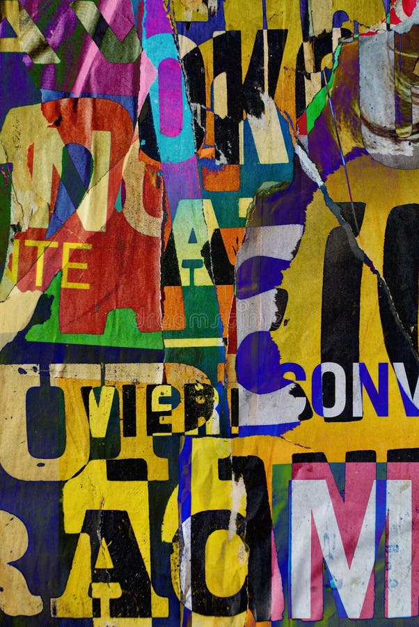 Background Random Digital Collage or Typography Design Wallpaper Stock ...