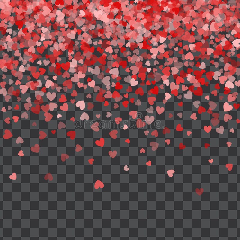 Background of Random Falling Hearts Stock Vector - Illustration of ...