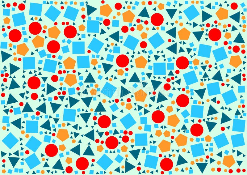 Background with Random Pattern of Geometric Elements. Illustration ...